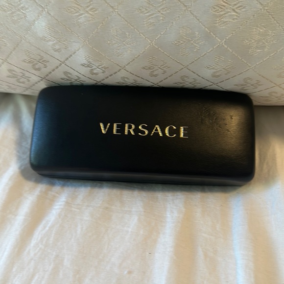 Versace | Accessories | Versace Hard Leather Clamshell Sunglasses Case ...